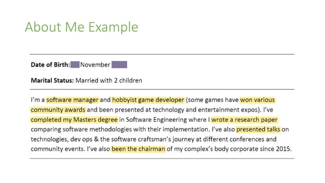 Preparing Your CV | PPT