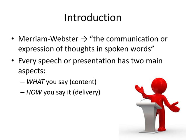 Preparing a good speech | PPT