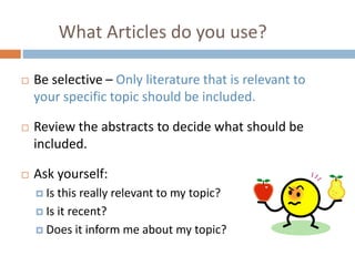 Preparing a literature review | PPTX
