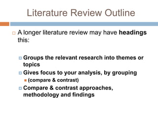 Preparing a literature review | PPT