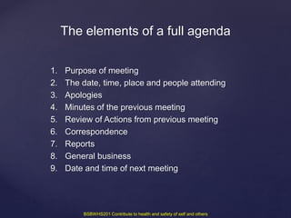 Preparing an agenda | PPSX