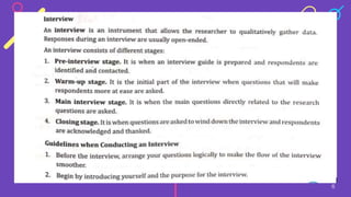 Preparing and implementing research instruments with Activities | PPTX