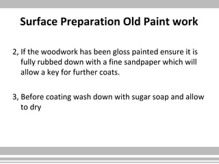 Preparing and painting surfaces | PPT