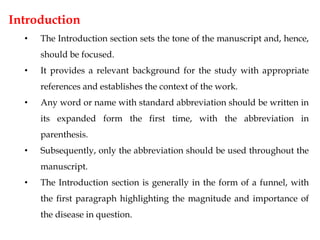 Preparing and publishing a scientific manuscript | PPTX