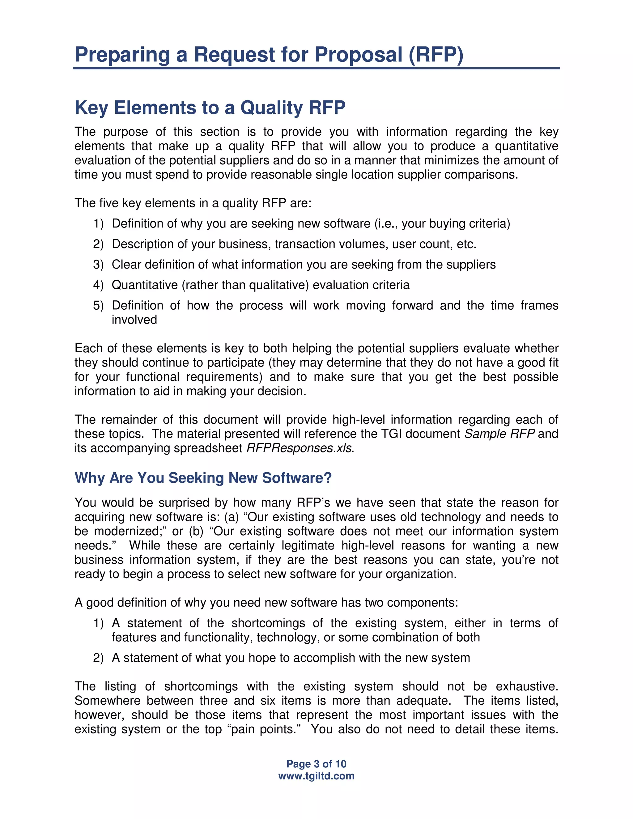 Preparing a request_for_proposal | PDF