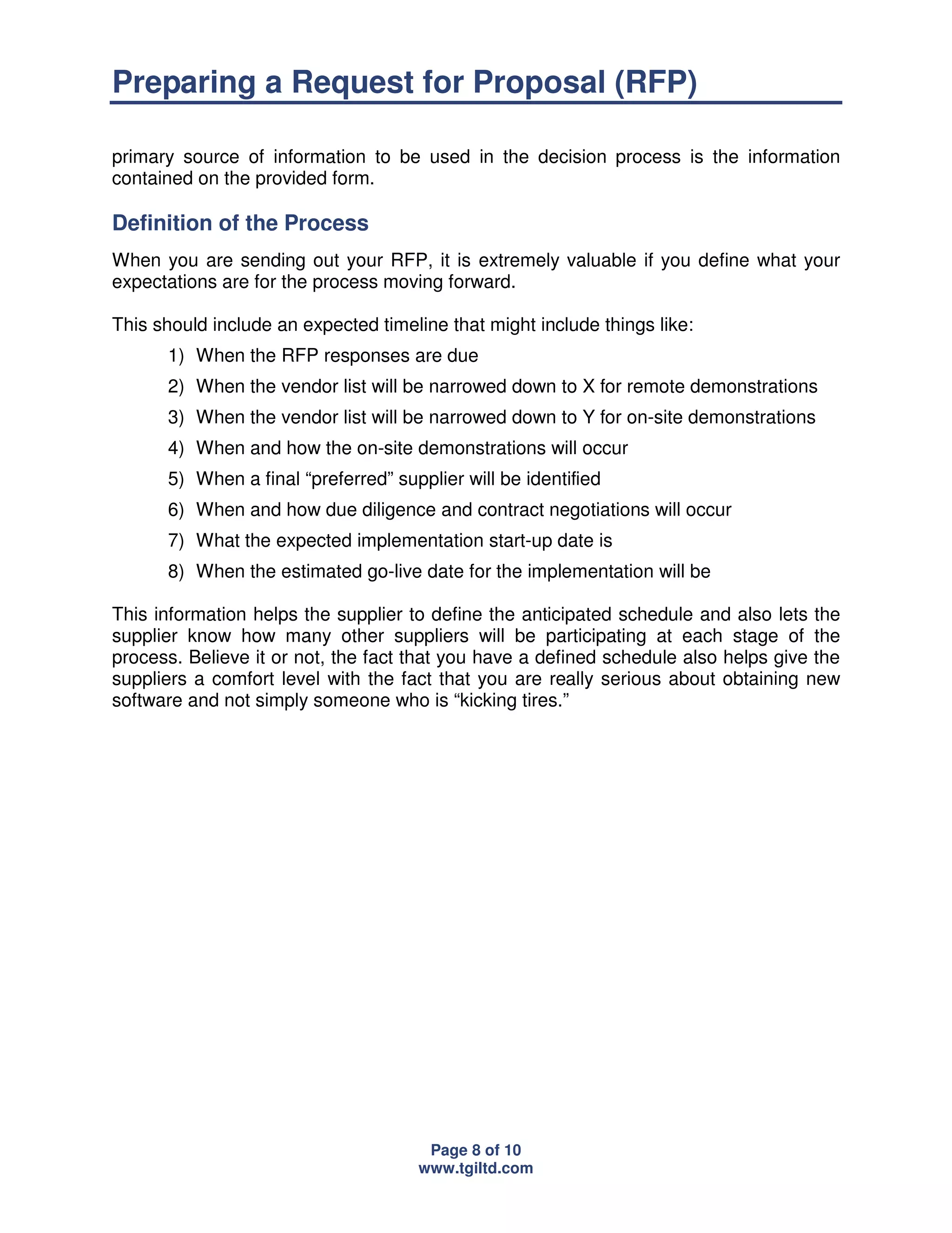 Preparing a request_for_proposal | PDF