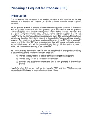 Preparing a request_for_proposal | PDF