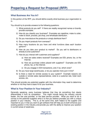 Preparing a request_for_proposal | PDF