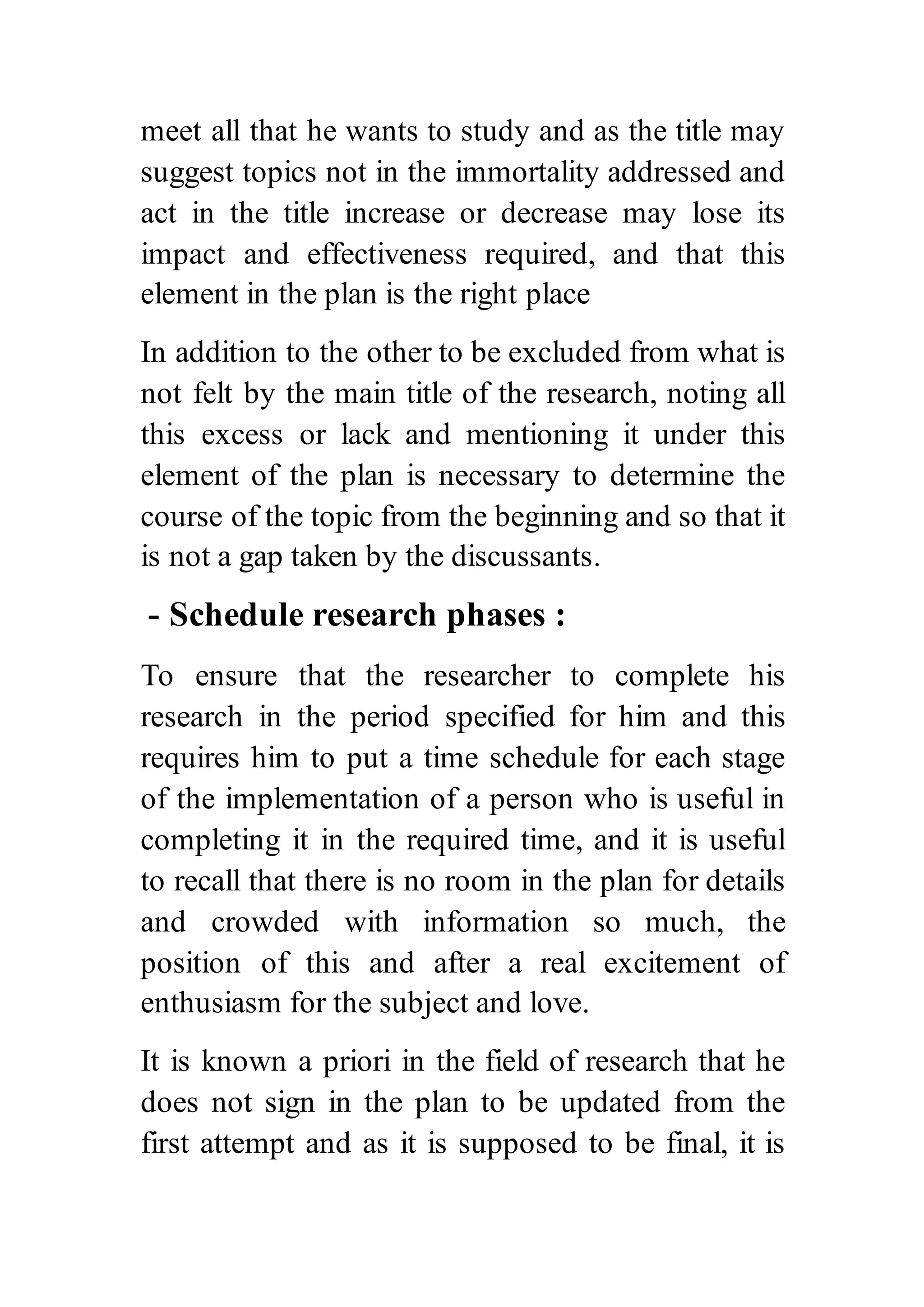 Preparing a research plan | PDF