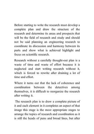 Preparing a research plan | PDF