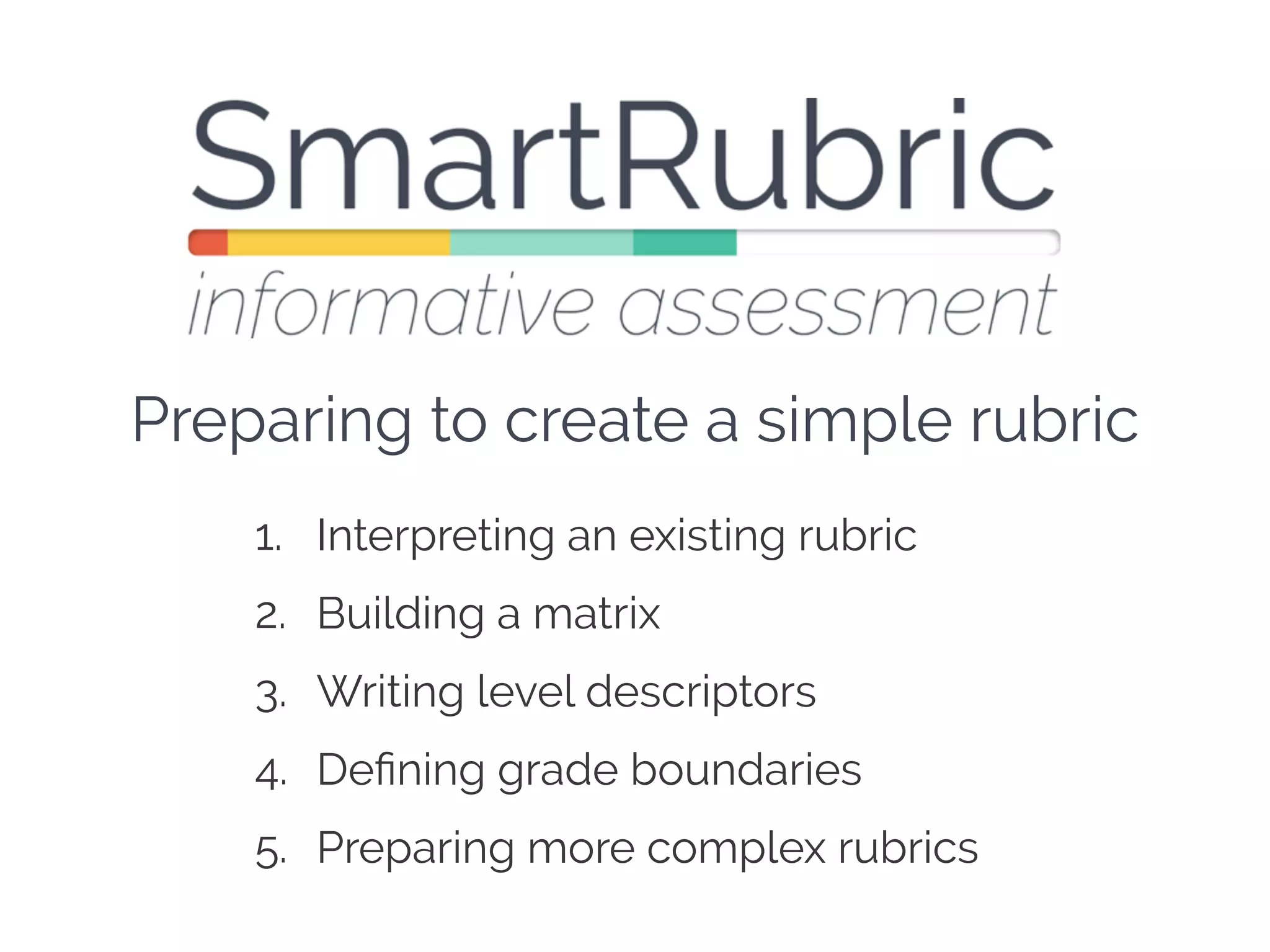 Preparing a rubric | PDF
