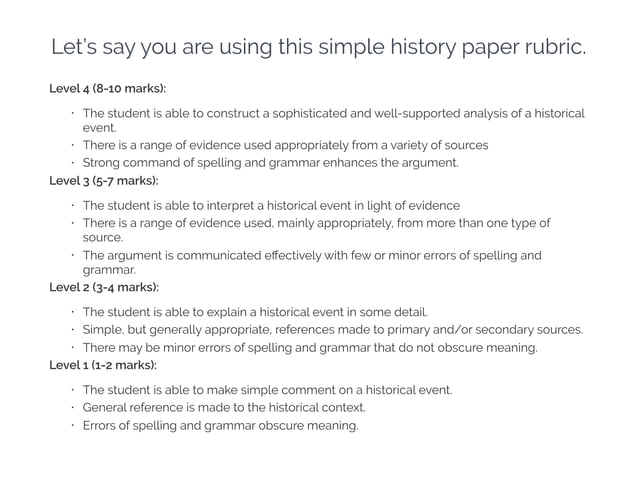 Preparing a rubric | PDF