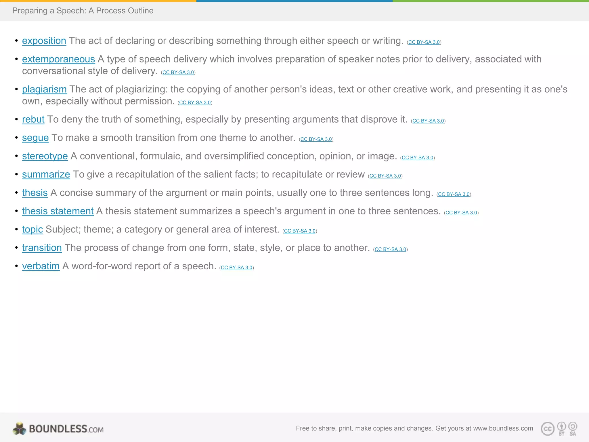 Preparing a Speech: Outline | PPTX