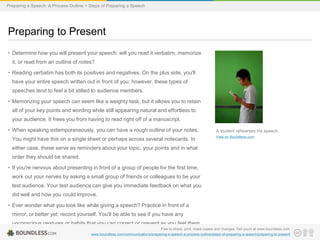 Preparing a Speech: Outline | PPTX