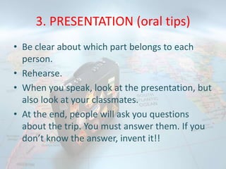 Preparing a trip 1bach | PPTX