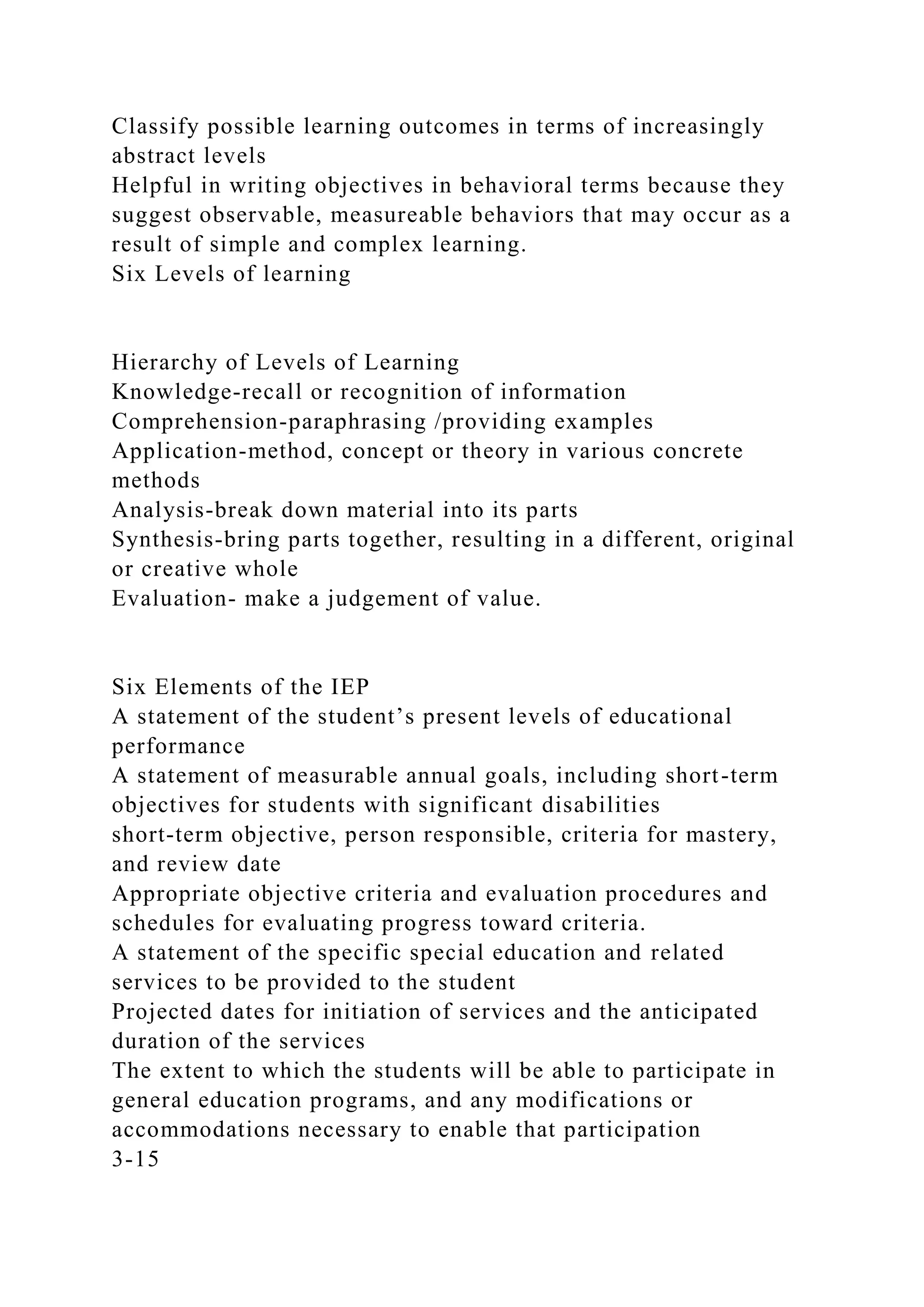 Preparing Behavioral ObjectivesChapter 3Do Now Activity.docx