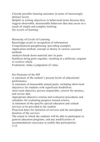 Preparing Behavioral ObjectivesChapter 3Do Now Activity.docx