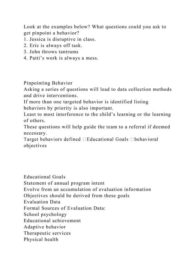 Preparing Behavioral ObjectivesChapter 3Do Now Activity.docx