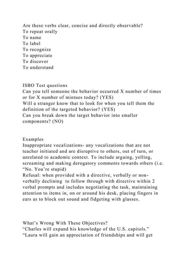 Preparing Behavioral ObjectivesChapter 3Do Now Activity.docx