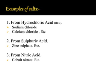 Preparing common salts | PPTX