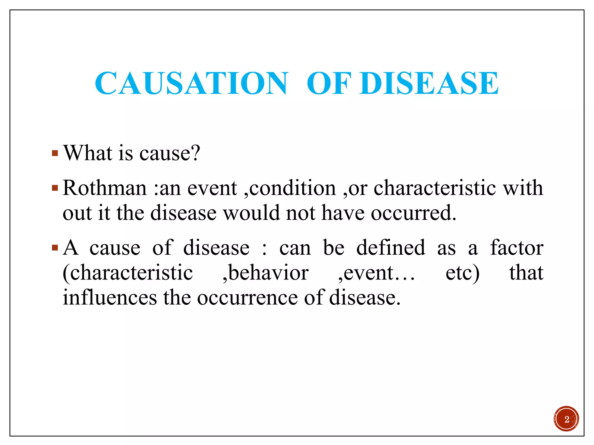 causation of disease | PPTX