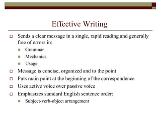 Preparing effective correspondence | PDF