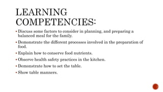 Preparing Food for the Family TLE Grade 4.pptx