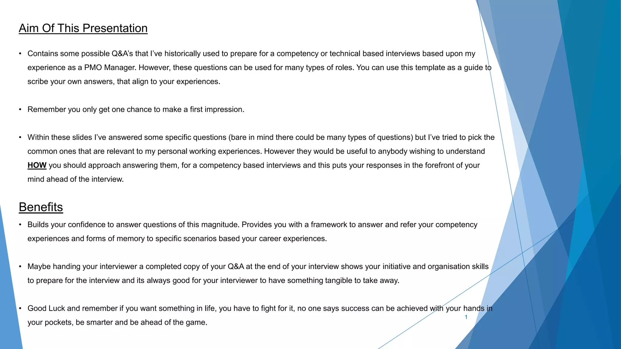 Preparing For A Competency Interview Template | PPTX | Resume Writing ...