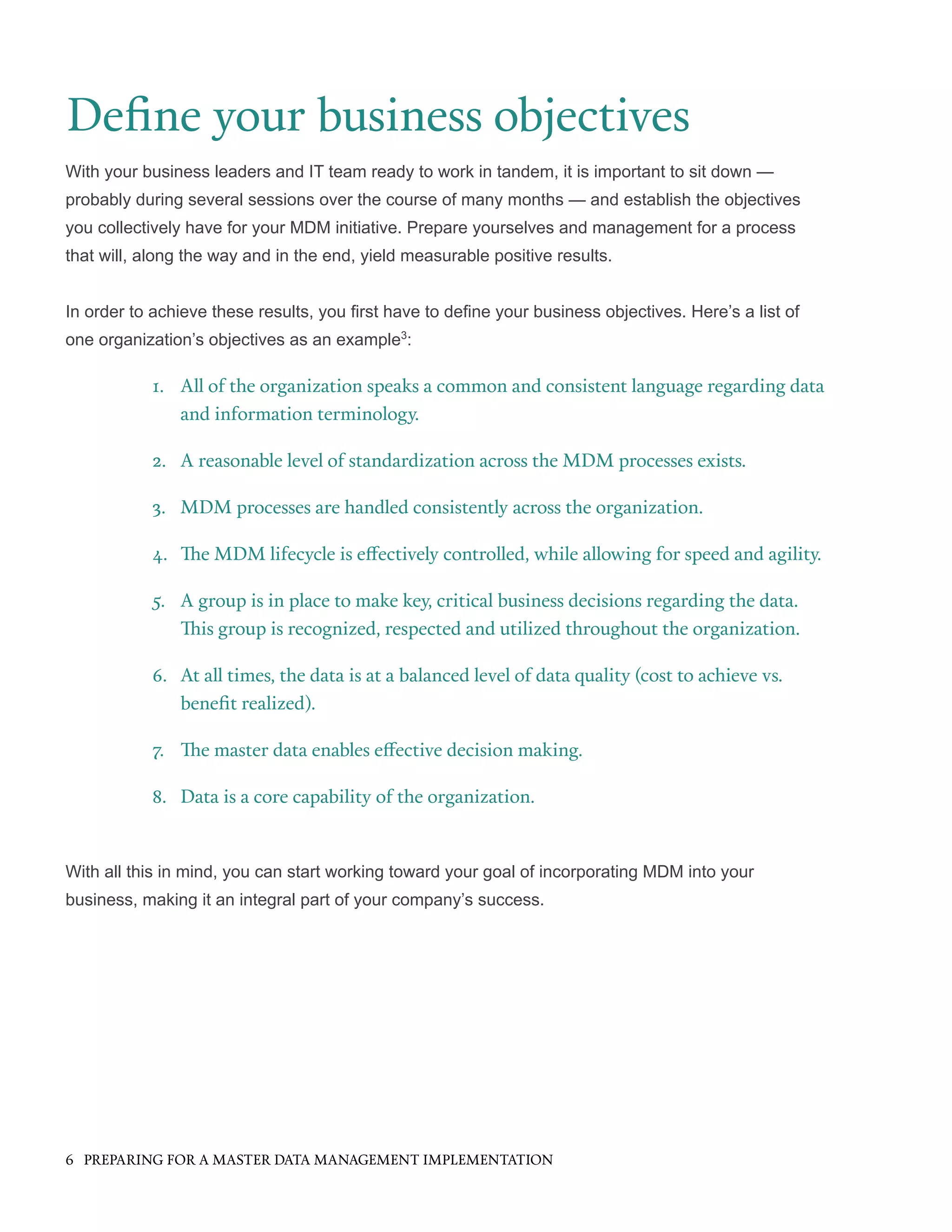 Preparing For a Master Data Management Implemenation | PDF | Databases | Computer Software and ...