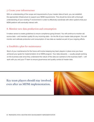 Preparing For a Master Data Management Implemenation | PDF | Databases | Computer Software and ...