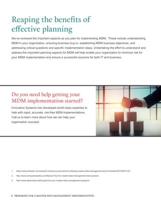 Preparing For a Master Data Management Implemenation | PDF | Databases | Computer Software and ...