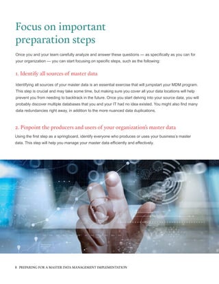 Preparing For a Master Data Management Implemenation | PDF | Databases | Computer Software and ...