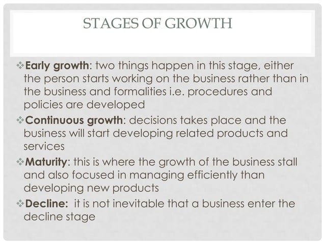 Preparing for and evaluating the challenges of growth | PPTX