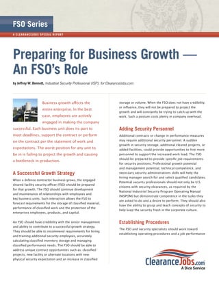 FSO Training: Preparing for Business Growth | PDF