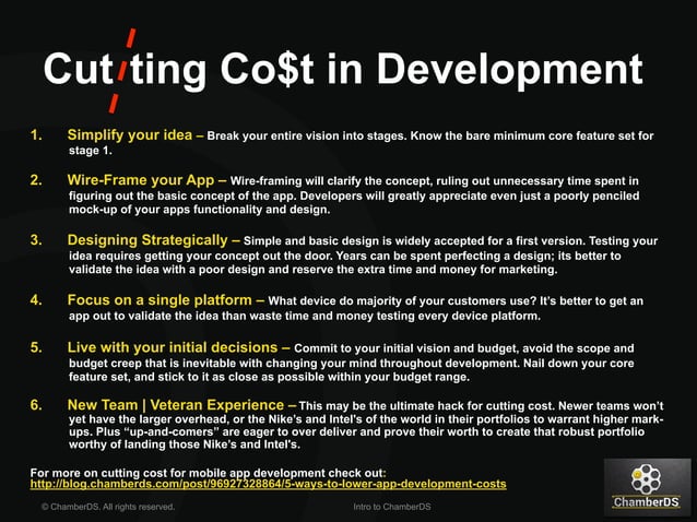 Cut Cost Preparing for App Development: The 4 Decisions | PPT