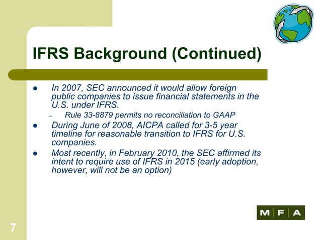 Preparing For IFRS - An Update | PPT