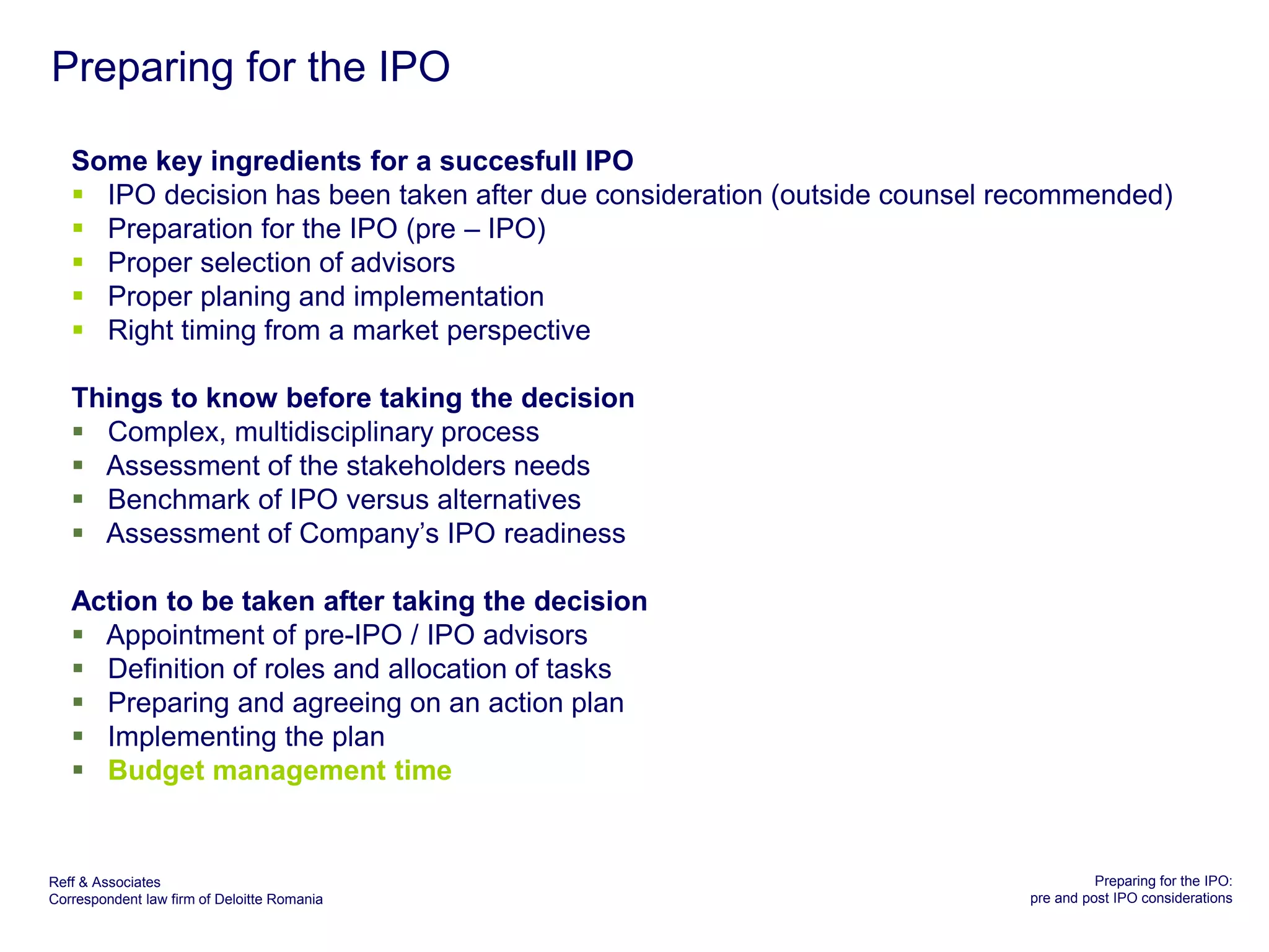 Preparing For IPO | PDF
