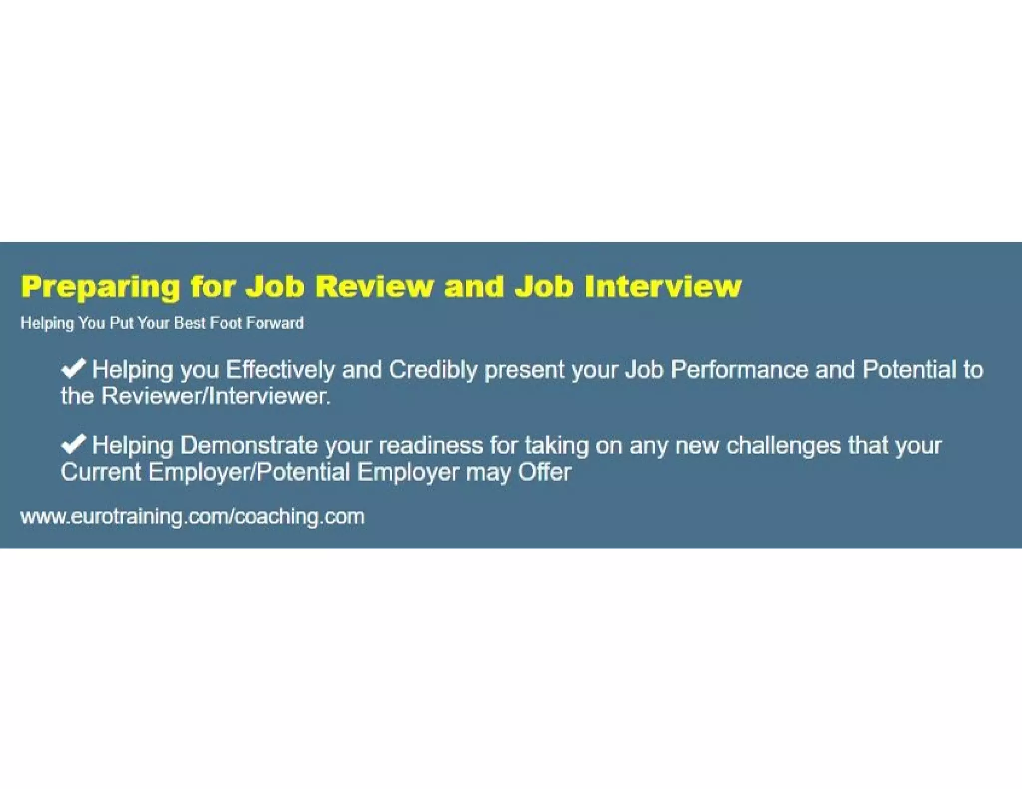 Preparing for job review and job interview | PDF