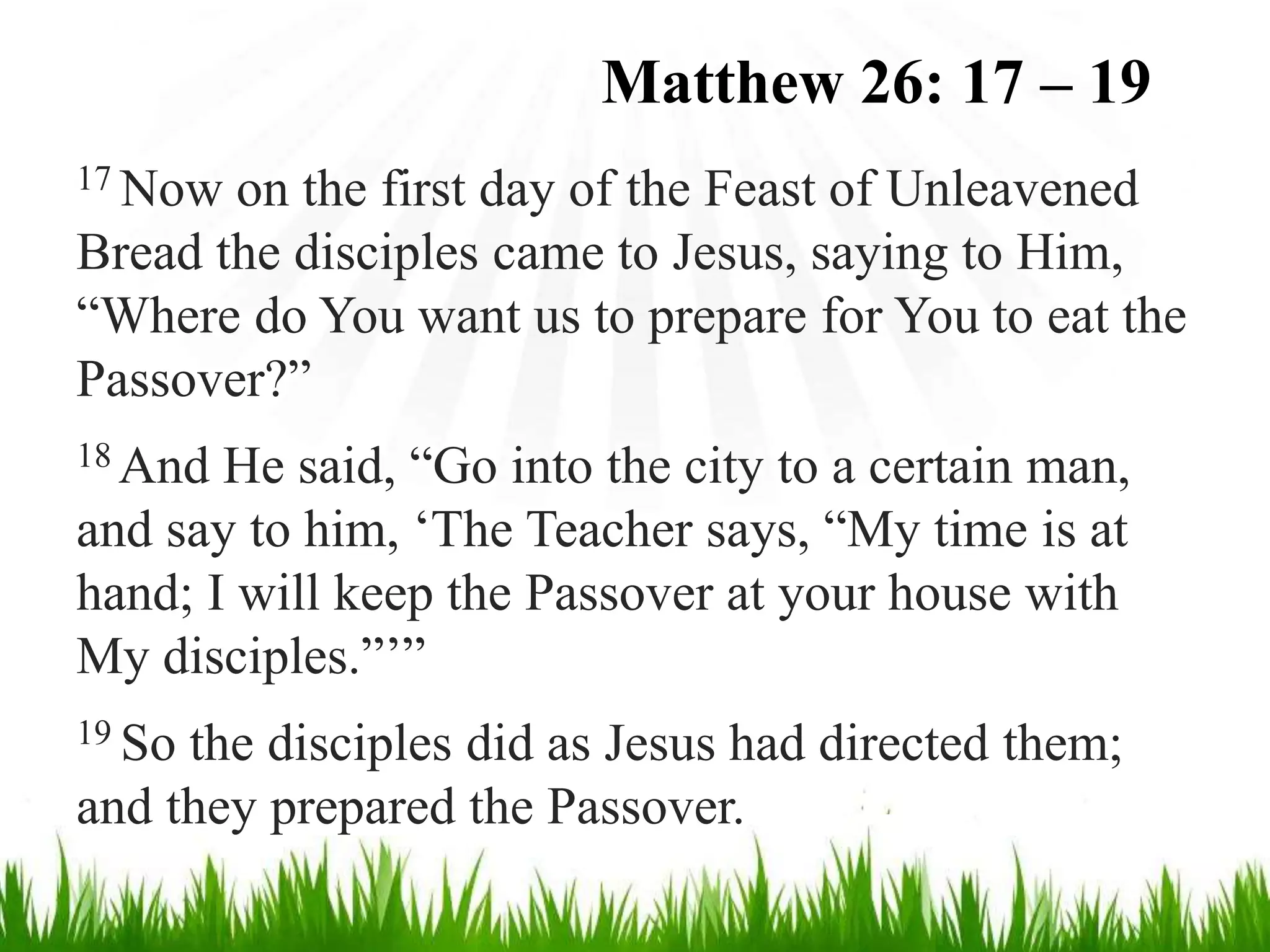 Preparing for passover | PPT