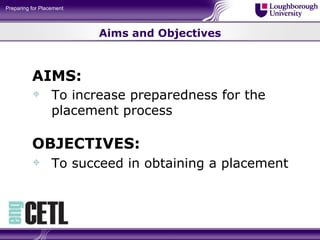 Preparing for Placement | PPT