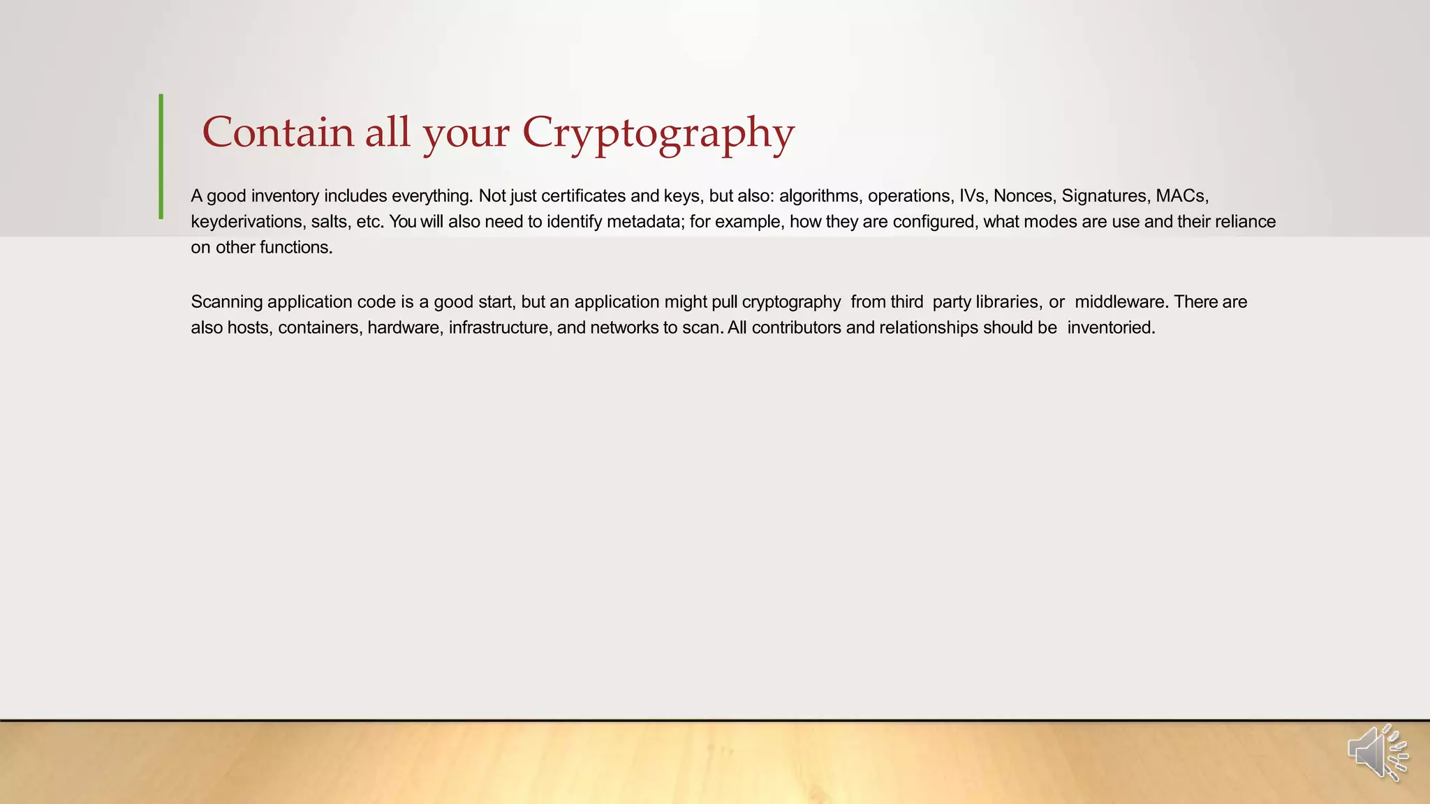 Cryptography Inventory | PPTX