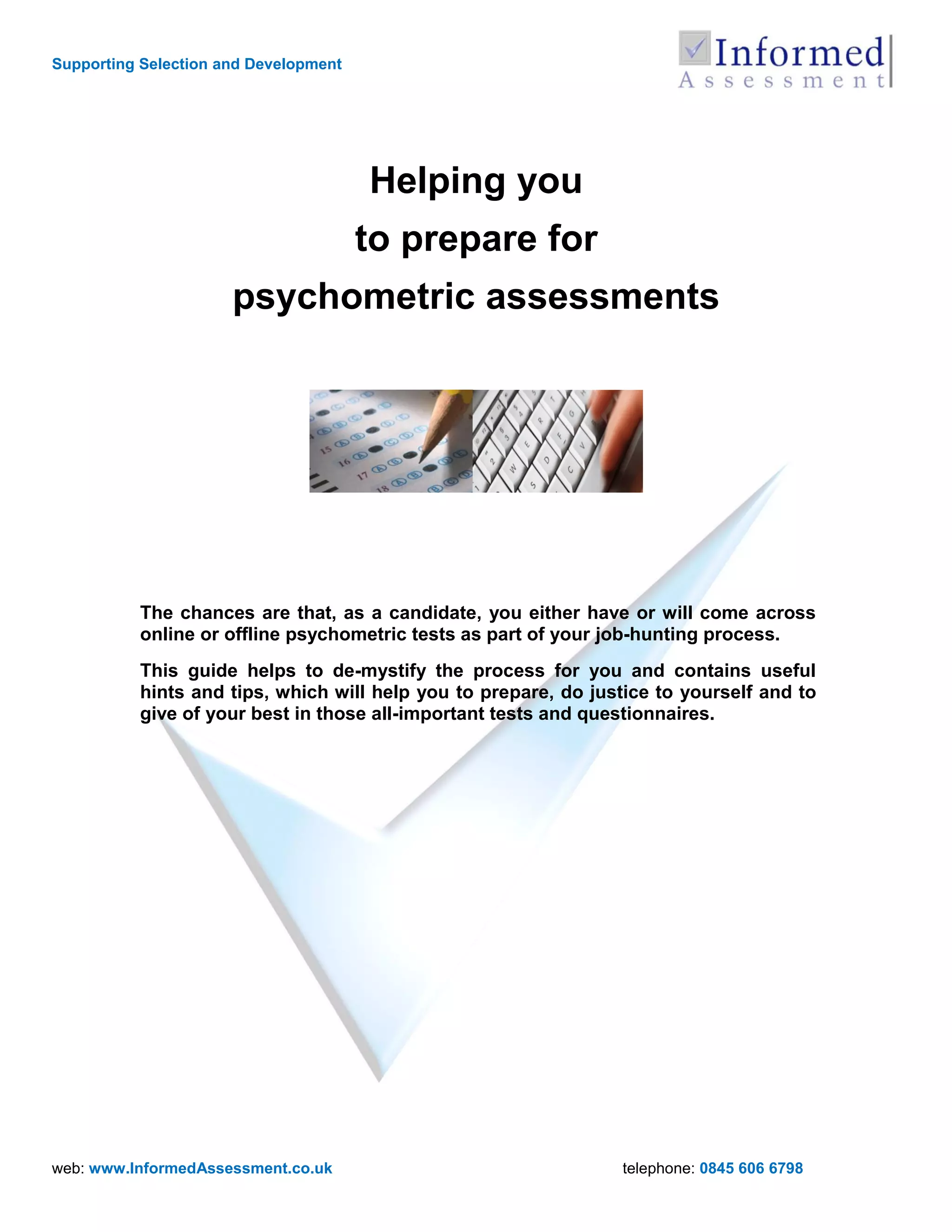 Psychometric Tests (Candidate Guide) | PDF