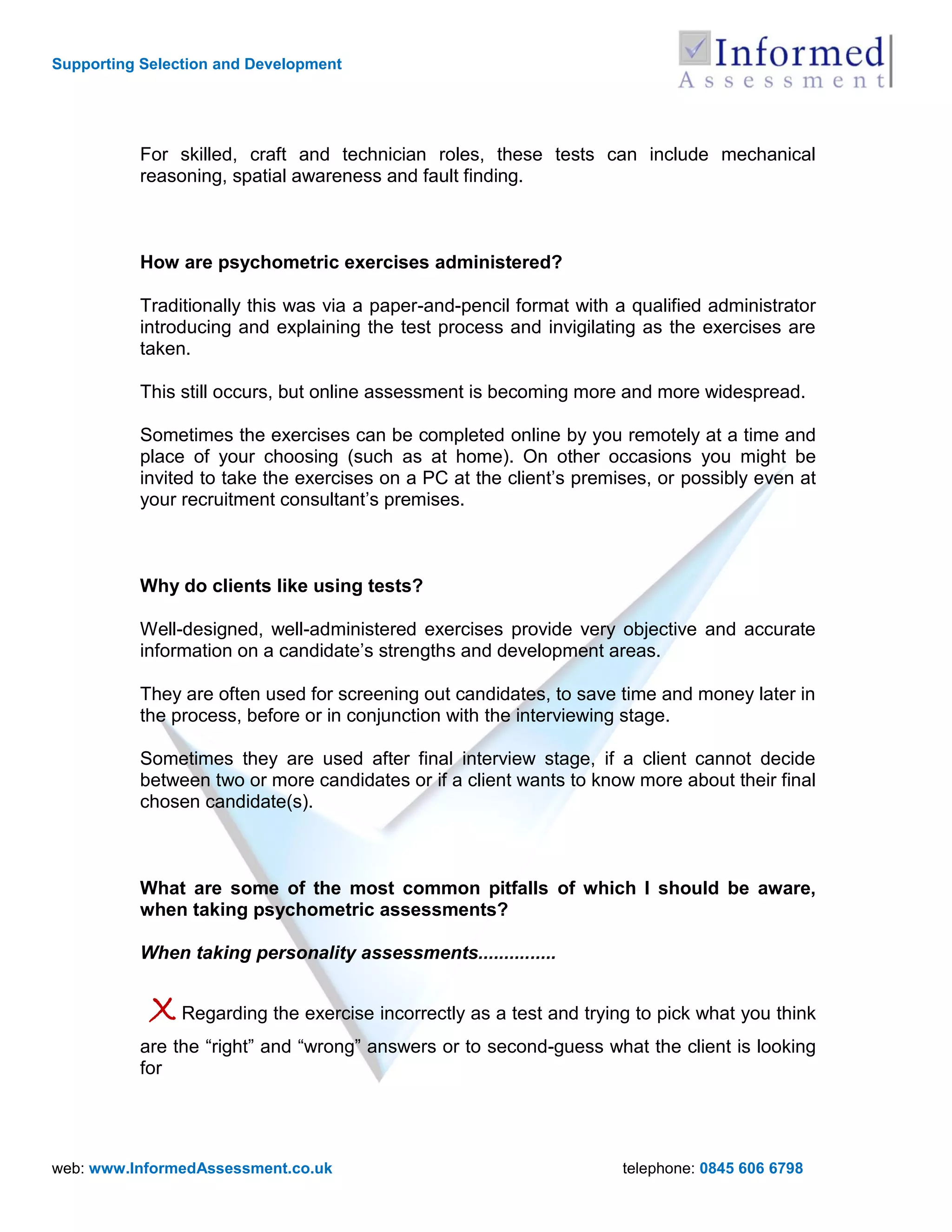 Psychometric Tests (Candidate Guide) | PDF
