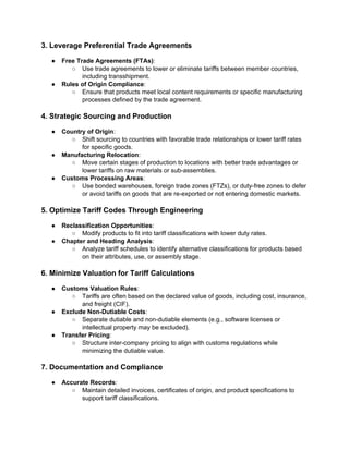 Preparing for Tariffs - A Primer for What to Consider | DOCX