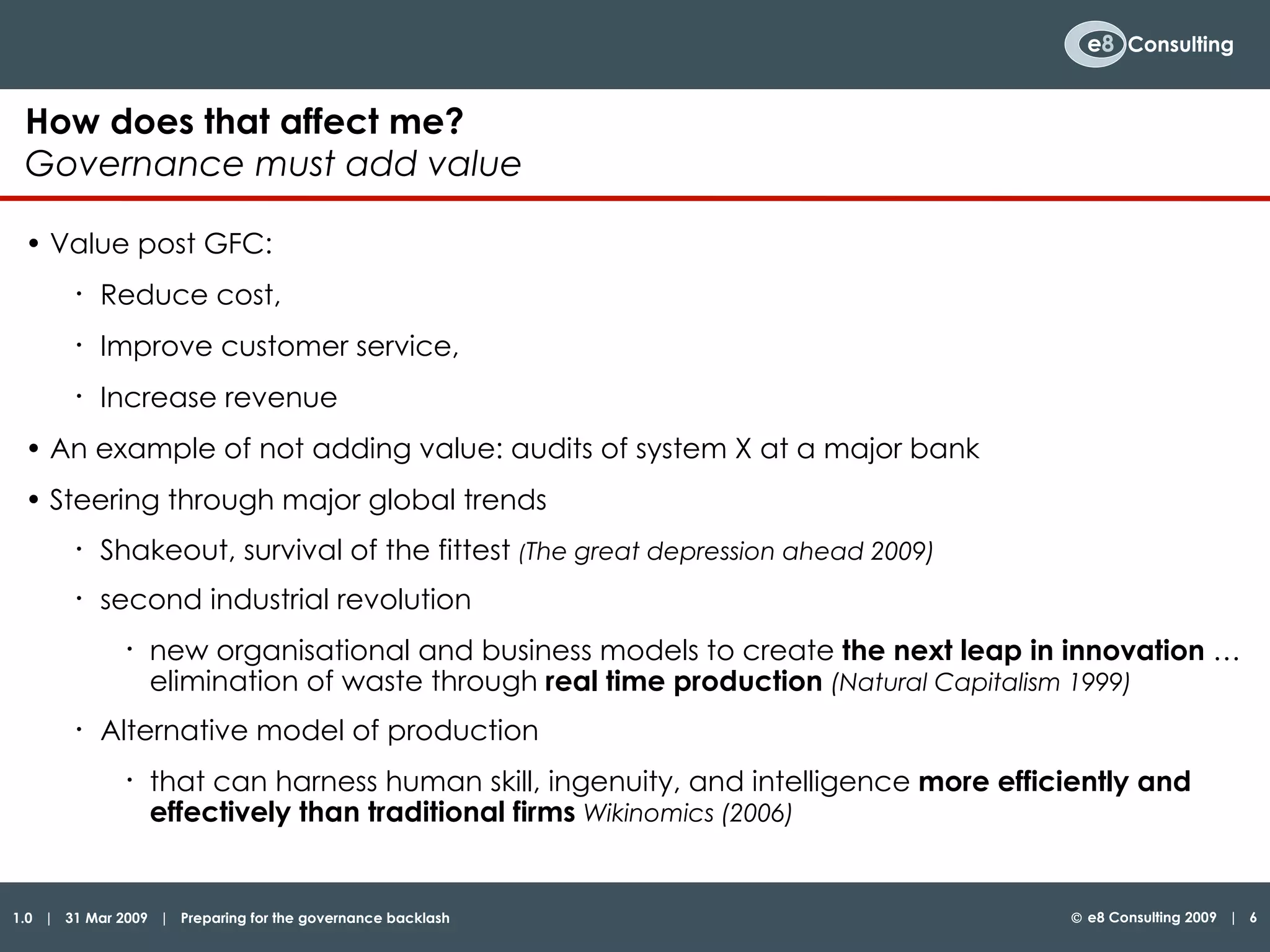 Preparing For The Governance Backlash | PPT