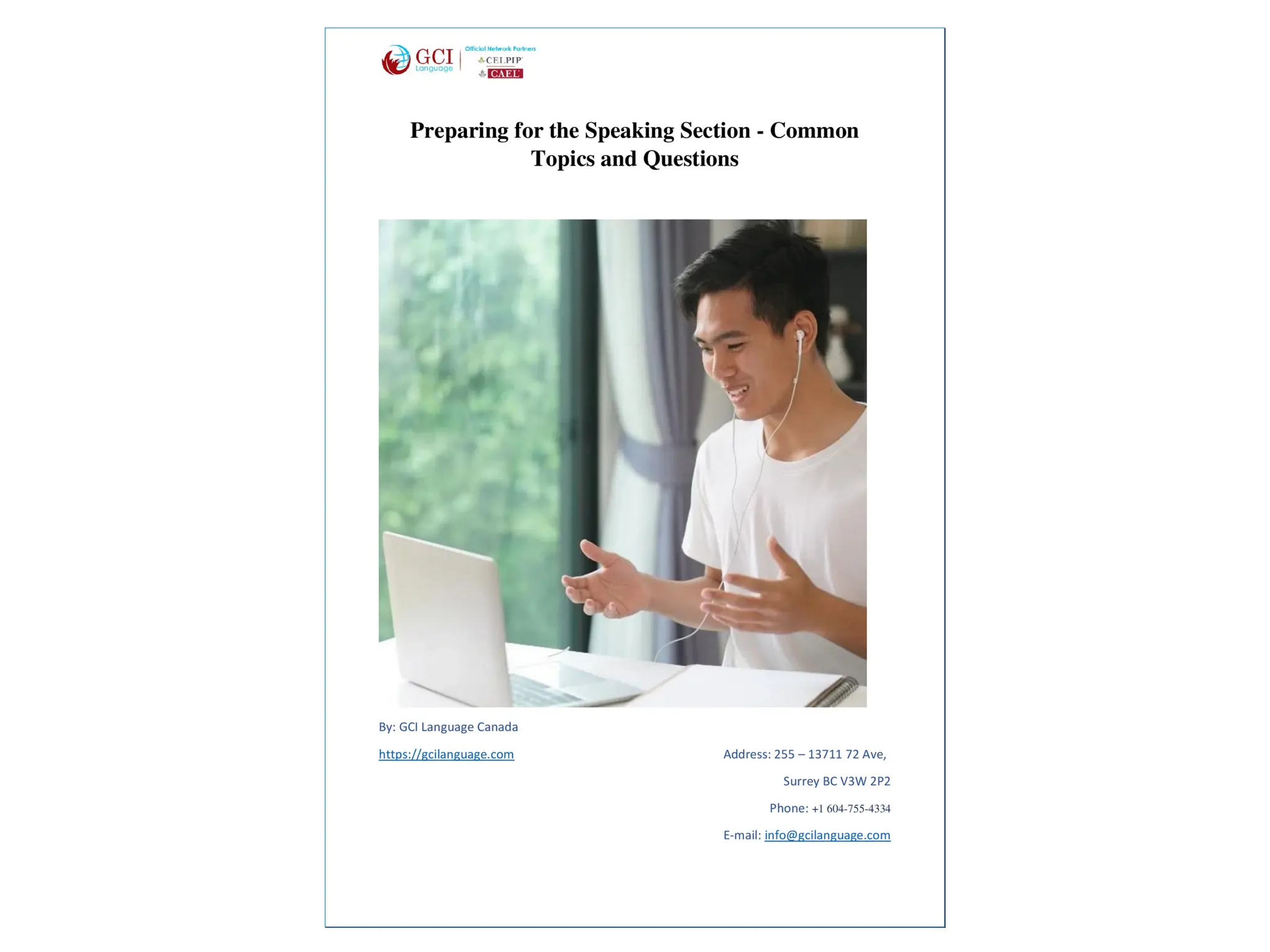 Preparing for the Speaking Section - Common Topics and Questions | PPT