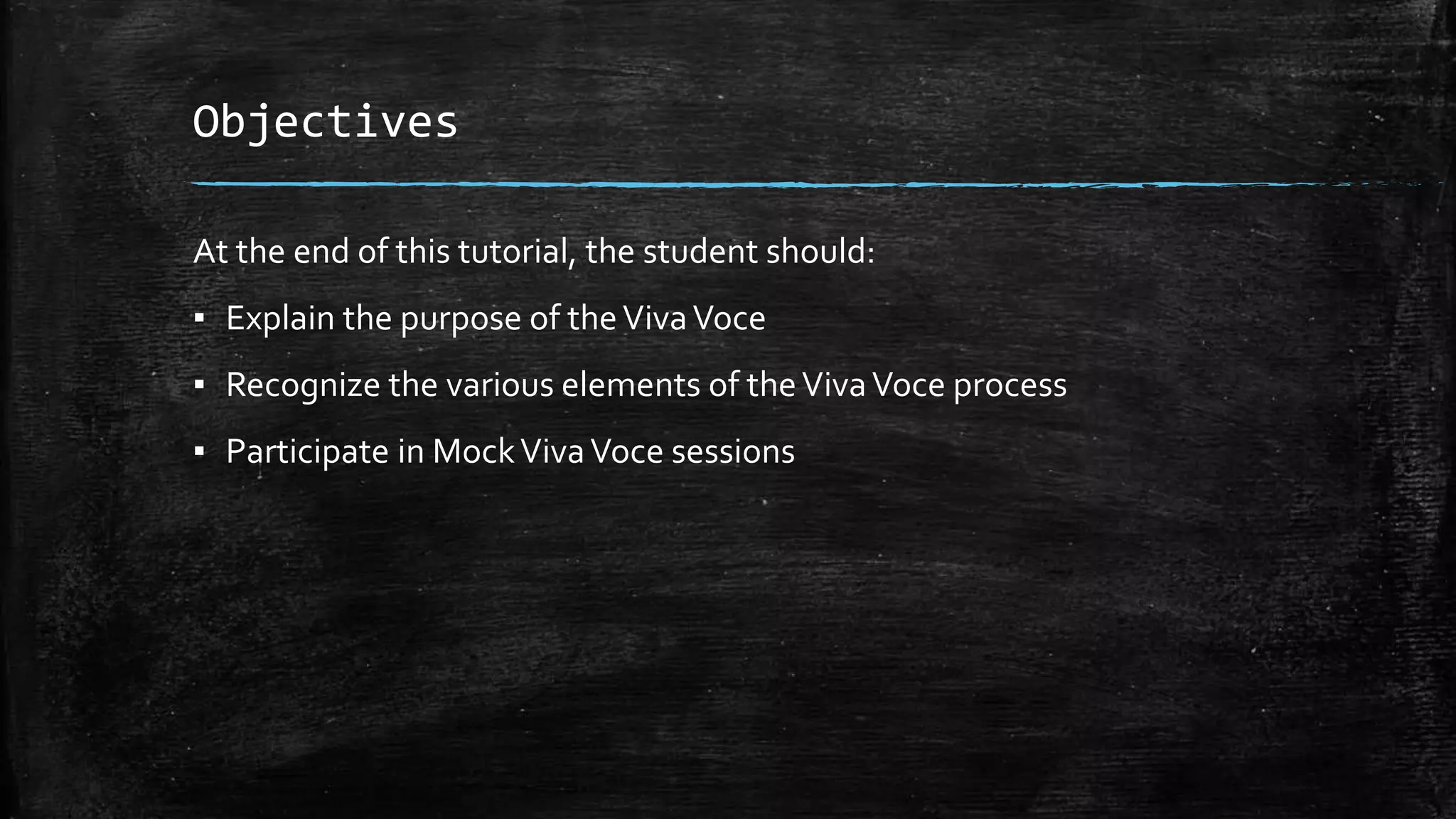 Preparing for the viva voce | PPTX