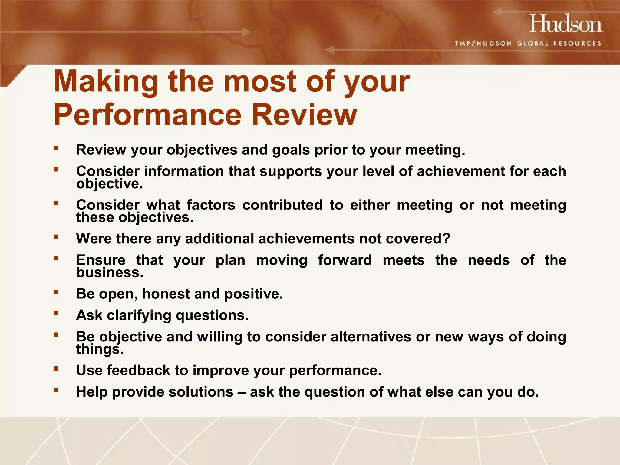 Preparing for your annual review | PPT