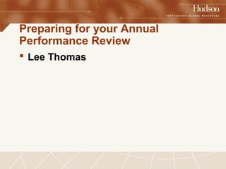 Preparing for your annual review | PPT