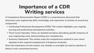 High-Quality CDR Writing And Review Services | PPT